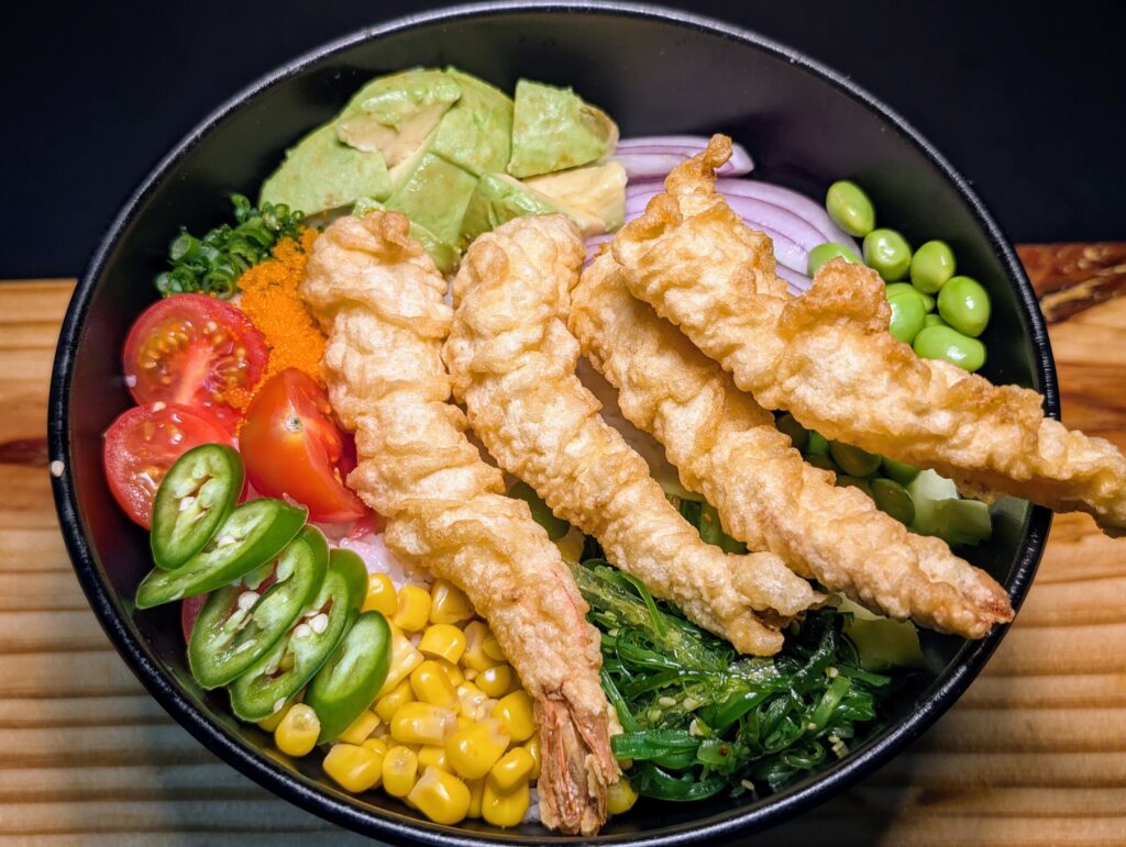 Shrimp Tempura Poke Bowl - Yaakuza Japanese & Thai Fusion